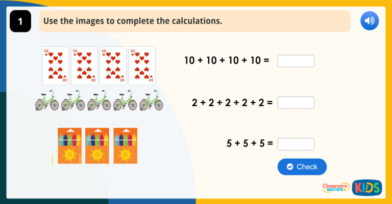 Year 1 Add Equal Groups Game | Classroom Secrets Kids
