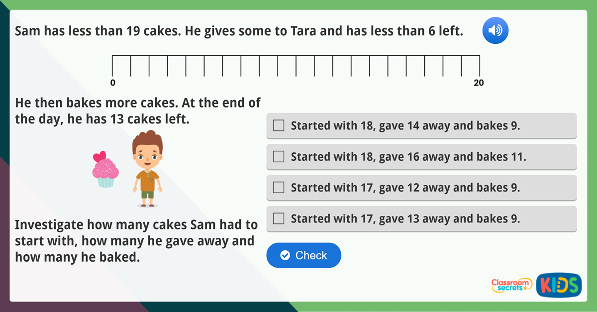Year 1 Addition and Subtraction within 20 Maths Challenge | Classroom ...