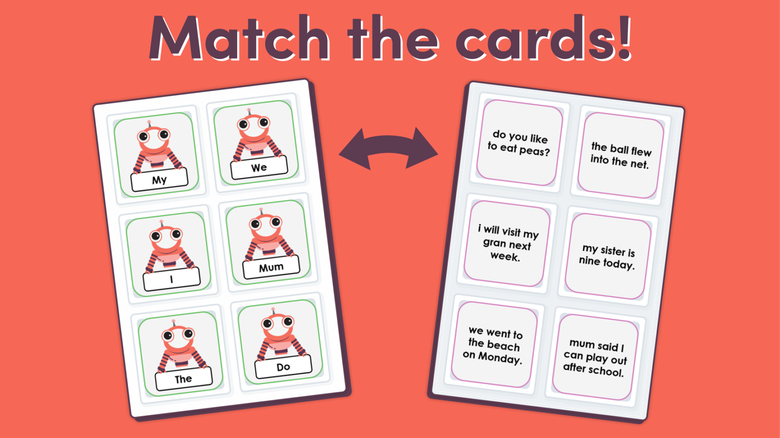 Year 1 Capital Letters to Start Sentences Matching Game | Classroom ...