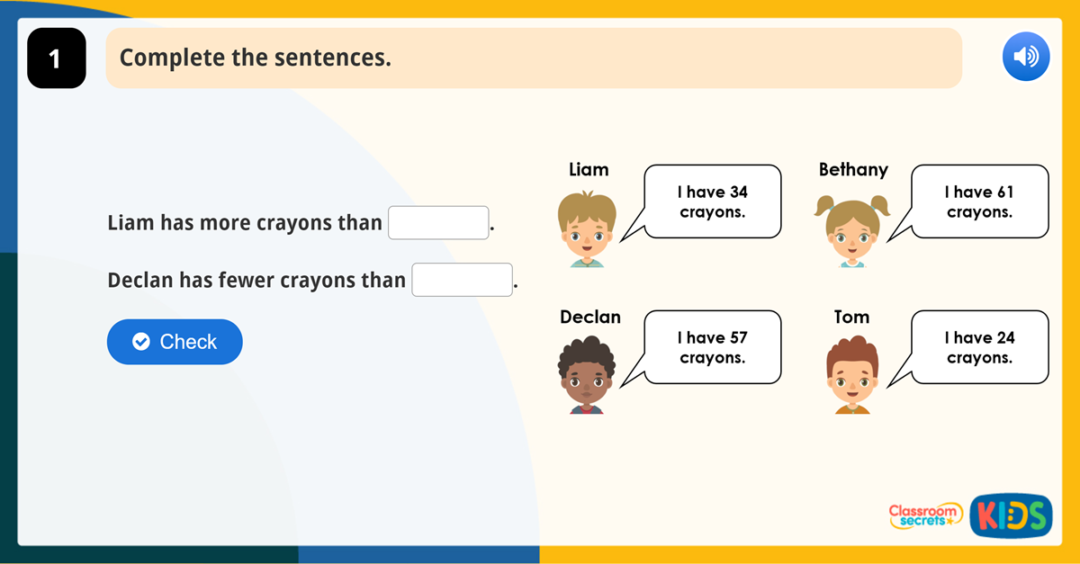Year 1 Comparing Numbers to 100 Game | Classroom Secrets Kids