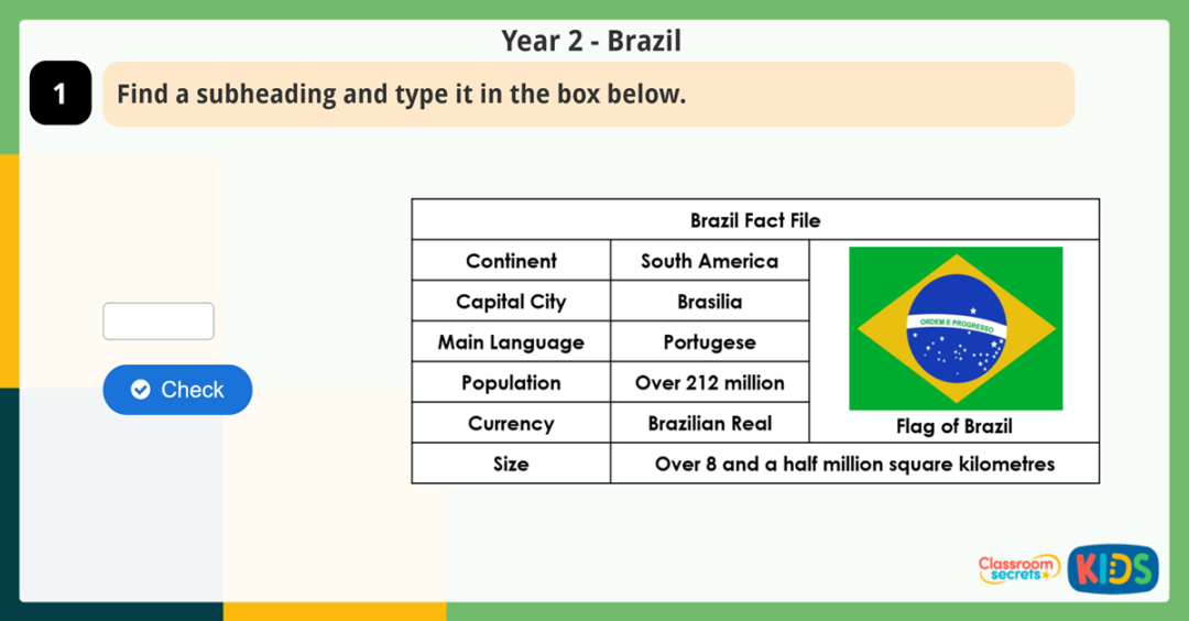 Year 2 Features of Texts Reading Comprehension Brazil | Classroom ...