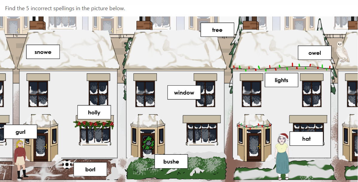 Year 2 Spot the Incorrect Christmas Spellings IWB Activity | Classroom ...