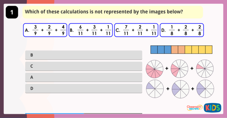 Year 3 Add Fractions Game | Classroom Secrets Kids
