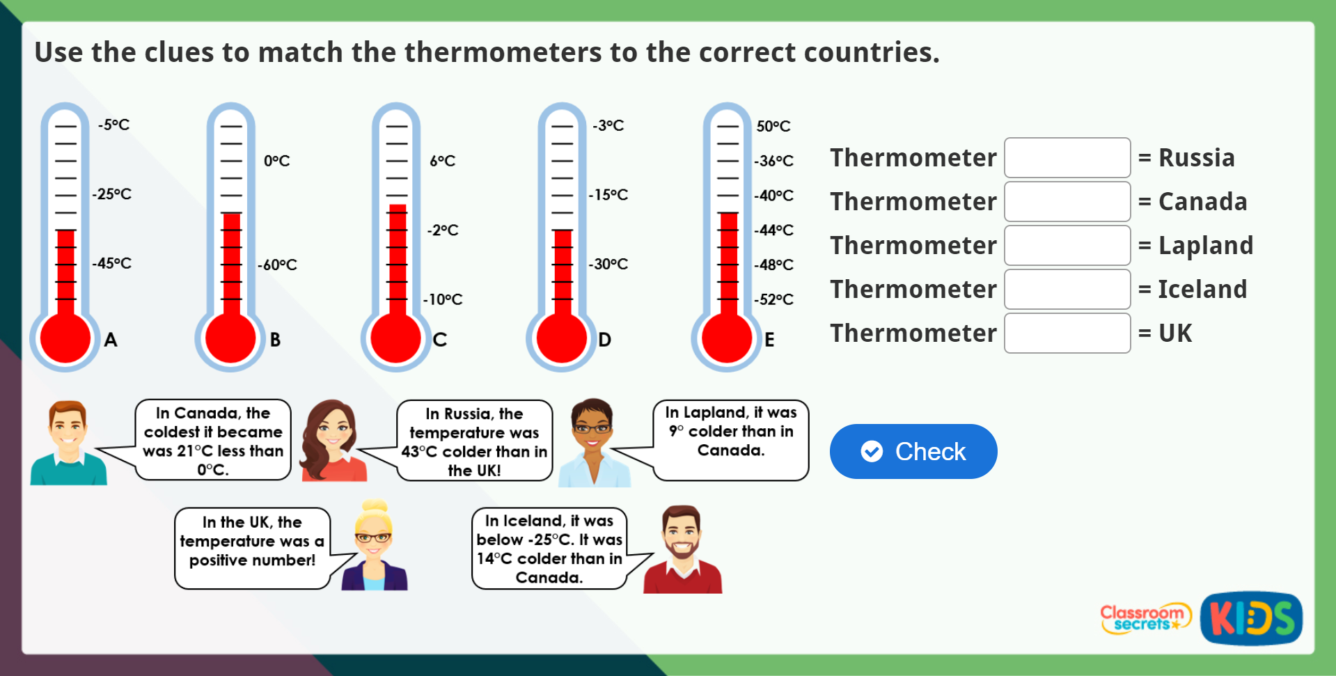 Year 4 Count Backwards through Zero Maths Challenge | Classroom Secrets Kids