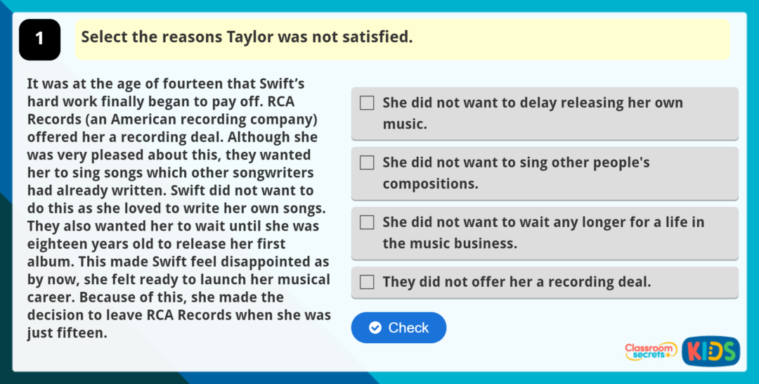 Year 4 Retrieve and Record Reading Comprehension Challenge | Classroom ...