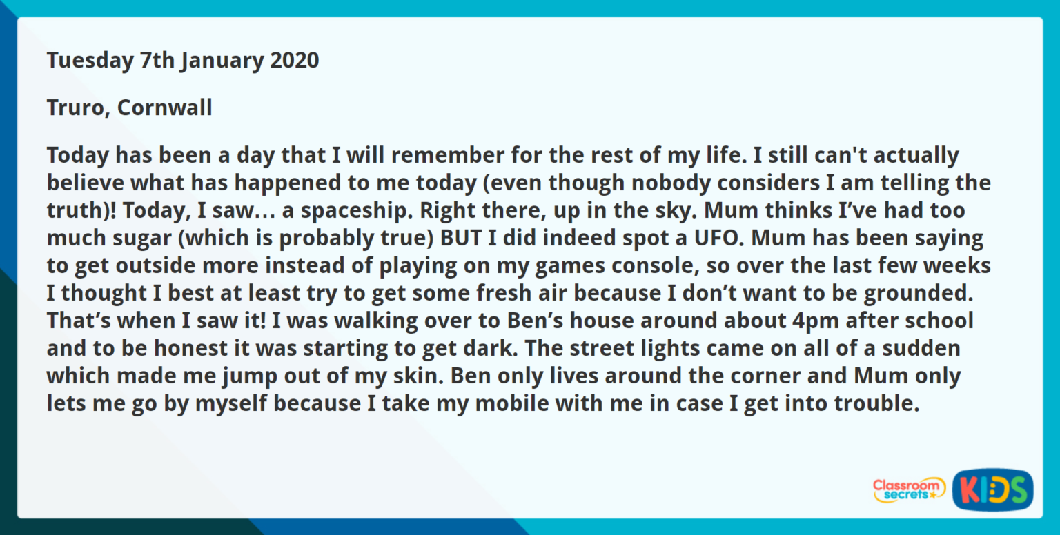 Year 4 Summarise Ideas Reading Comprehension Diary Entry 1 | Classroom ...