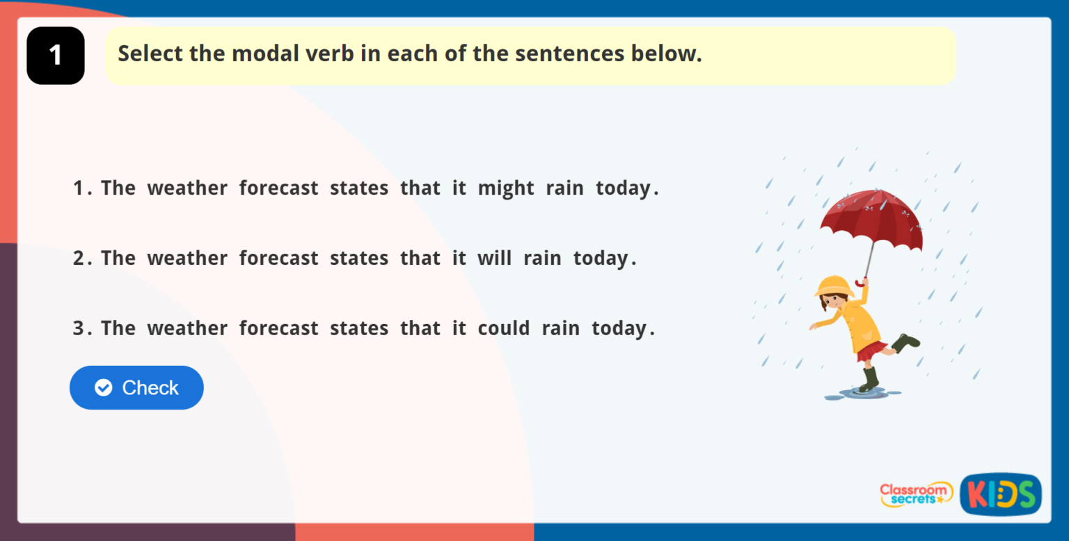 Year 5 Using Modal Verbs Game | Classroom Secrets Kids