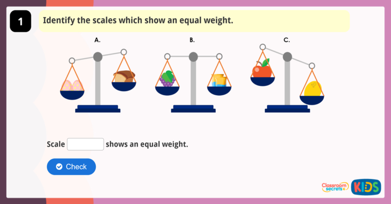 Year 3 Compare Mass Game | Classroom Secrets Kids