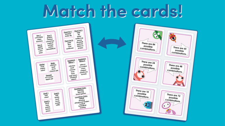 Year 4 Combinations Matching Cards Game | Classroom Secrets Kids