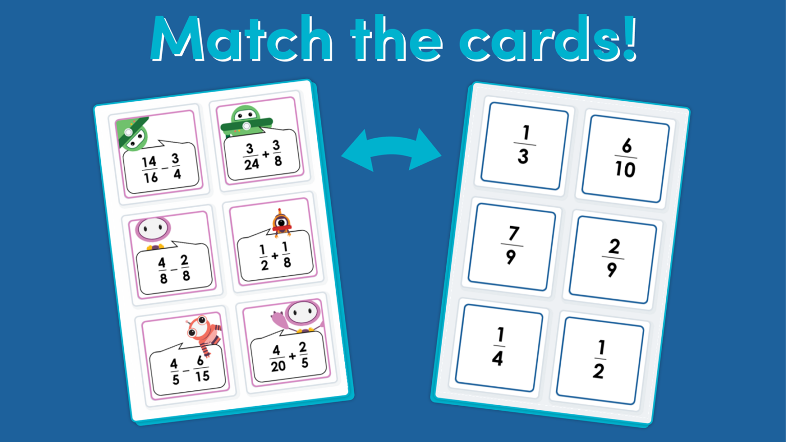 Year 5 Add and Subtract Fractions Matching Game | Classroom Secrets Kids