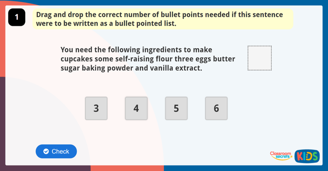 Year 6 Bullet Points Game | Classroom Secrets Kids