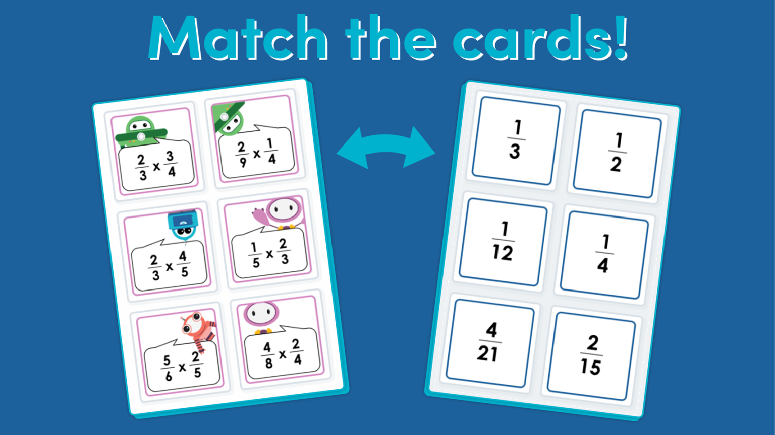 Year 6 Multiply Fractions by Fractions Matching Game | Classroom ...