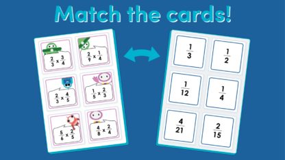 Year 6 Multiply Fractions by Fractions Matching Game | Classroom ...