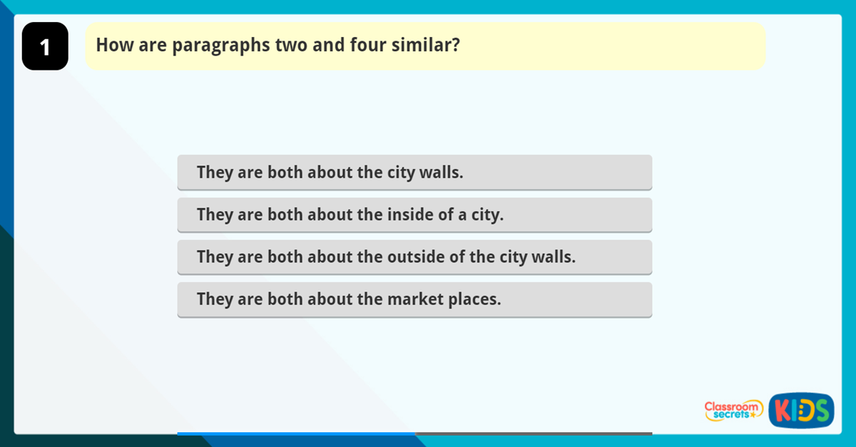 Year 4 Make Comparisons in a Text Game 2 | Classroom Secrets Kids