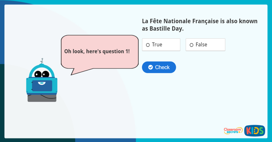 KS1 Bastille Day Interactive Worksheet 2 | Classroom Secrets Kids