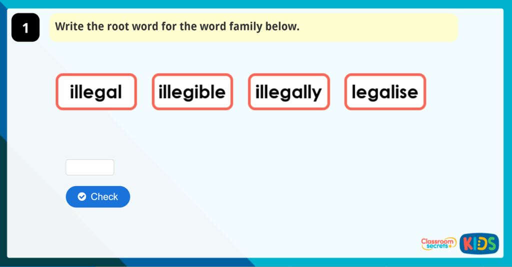 Year 3 Word Families Game | Classroom Secrets Kids