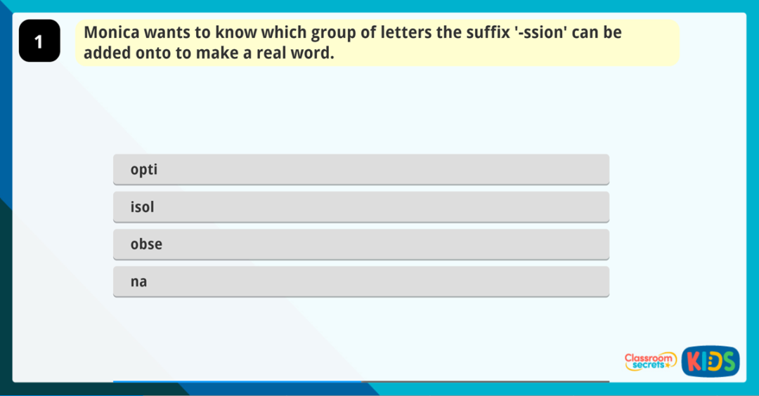 Year 4 Using Suffixes Game | Classroom Secrets Kids