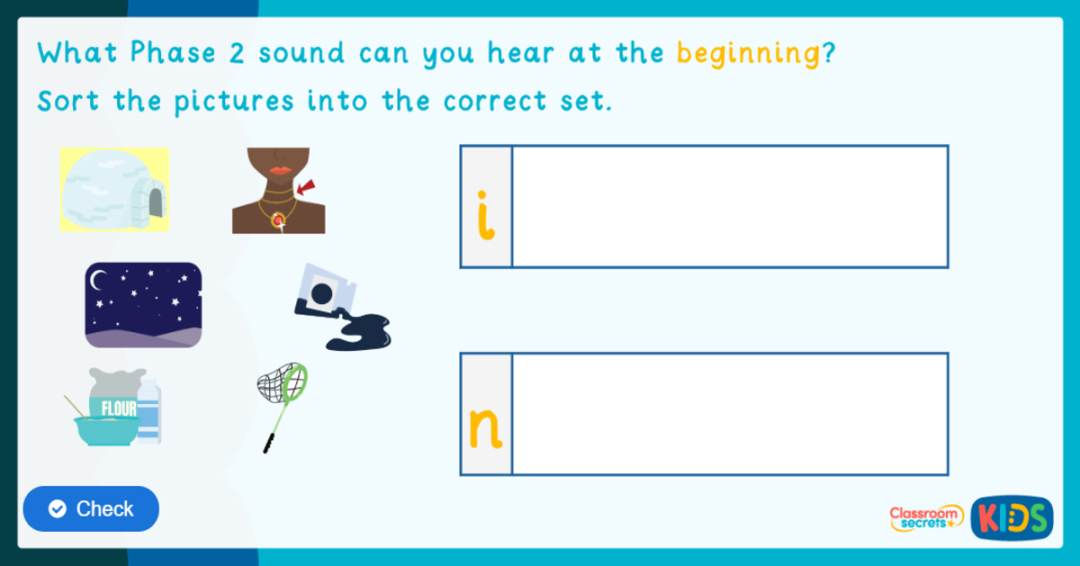 Phonics Phase 2 Identify the Sound Game 2 | Classroom Secrets Kids