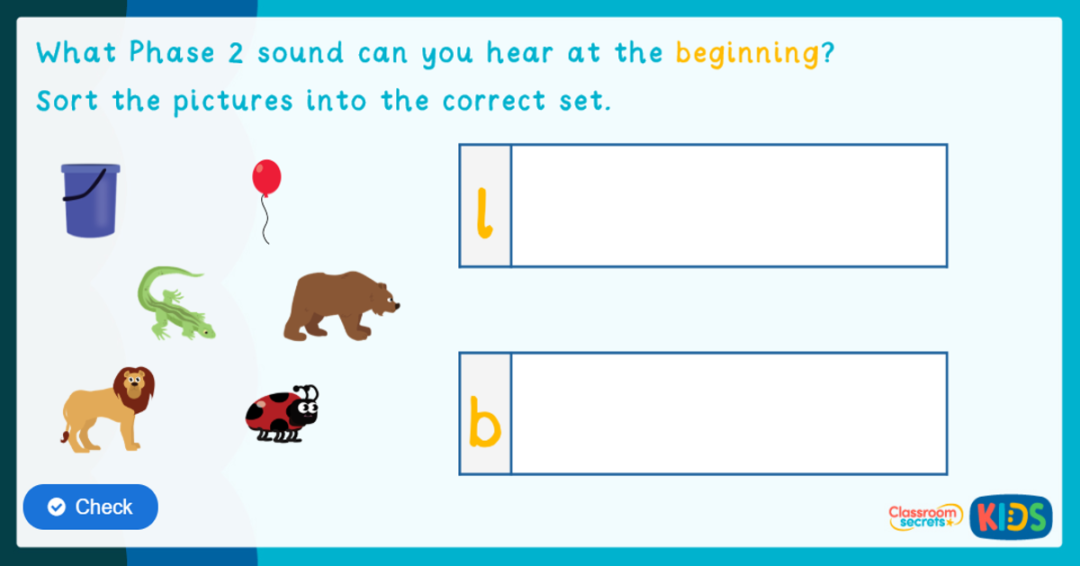 Phonics Phase 2 Identify the Sound Game 5 | Classroom Secrets Kids