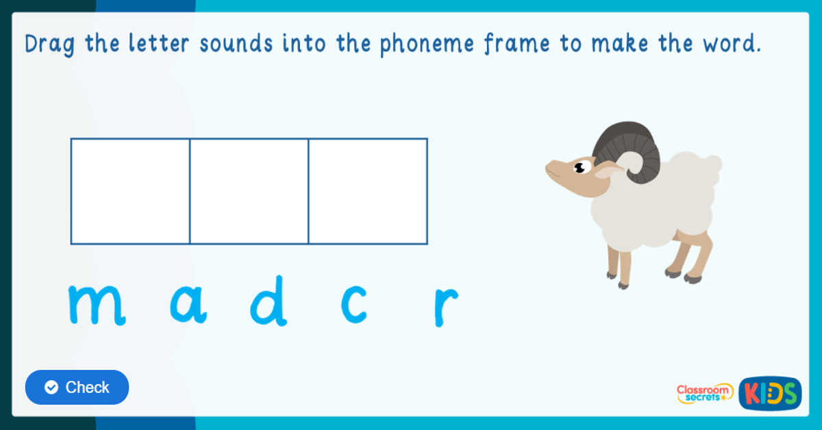 Phonics Phase 2 Segmenting Game 4 | Classroom Secrets Kids