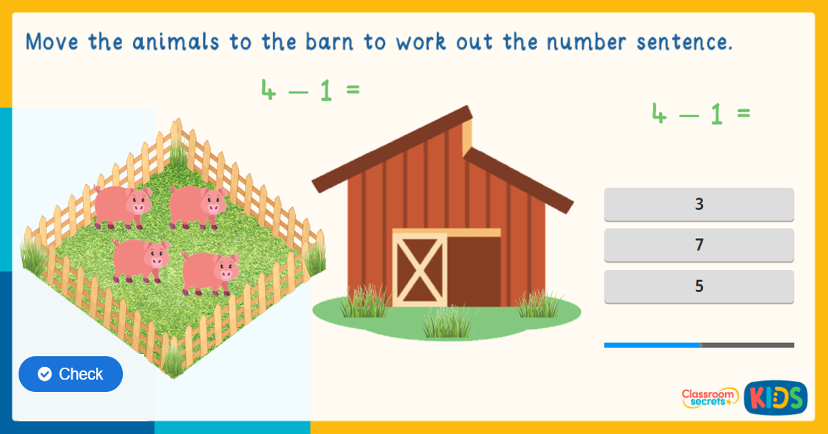 Reception Subtraction Game | Classroom Secrets Kids
