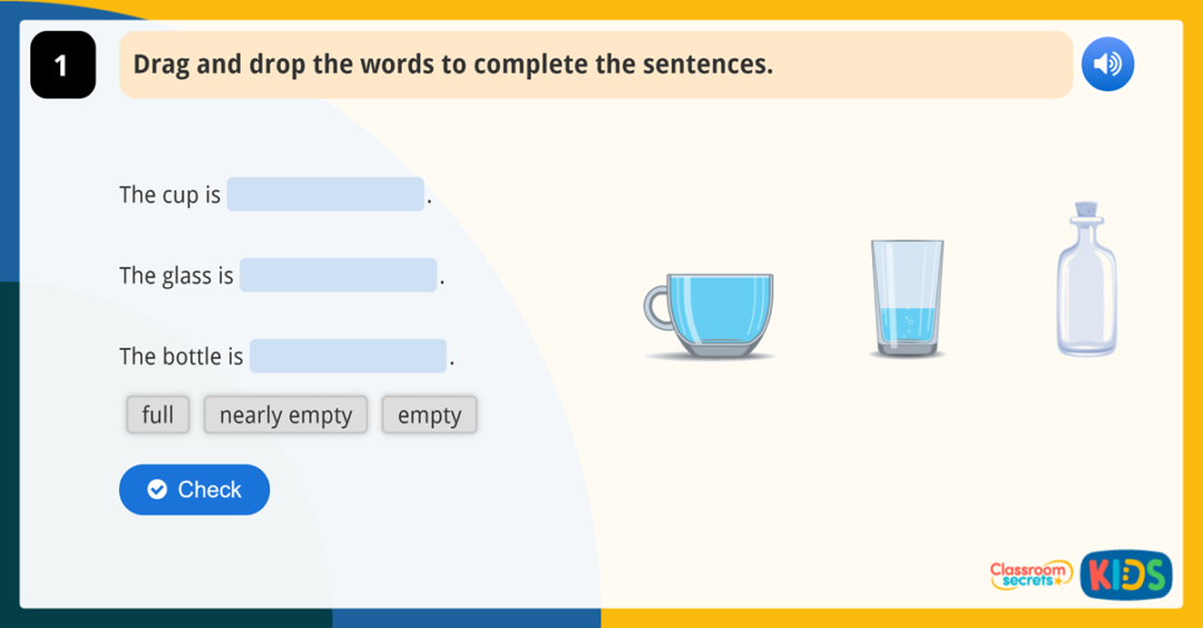 Year 1 Measuring Capacity Game | Classroom Secrets Kids