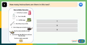 Year 1 Sequencing Events Reading Comprehension How to Make Pancakes ...