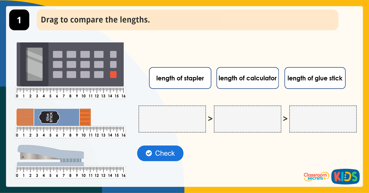 Year 2 Comparing Measurements Game | Classroom Secrets Kids