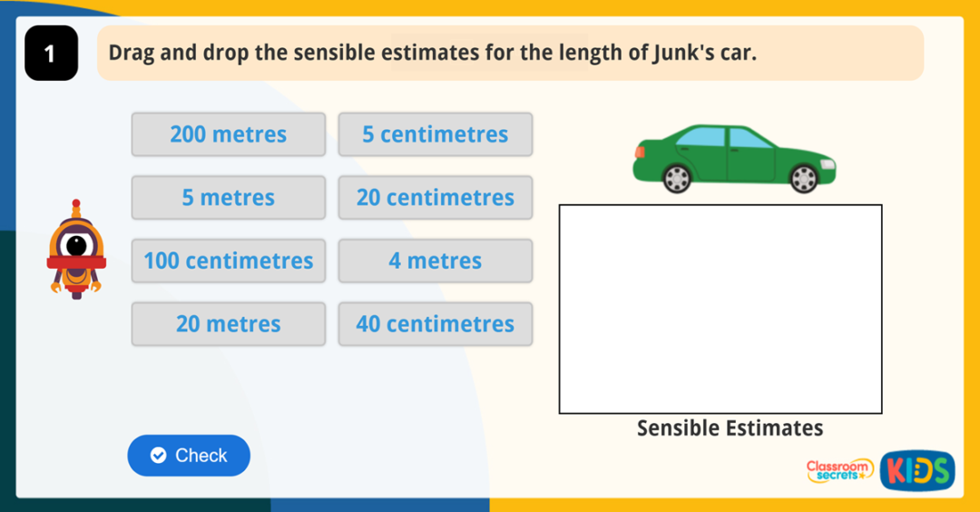 Year 2 Estimate Length and Mass Game | Classroom Secrets Kids
