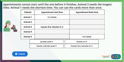 Year 2 Compare Durations of Time Maths Challenge | Classroom Secrets Kids