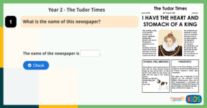 Year 2 Newspaper Features Reading Comprehension The Tudor Times ...