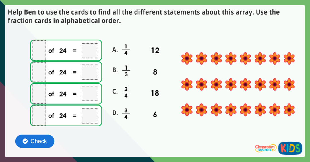 Year 2 Write Simple Fractions Maths Challenge Classroom Secrets Kids Year 2 Write Simple Fractions Maths Challenge Classroom Secrets Kids