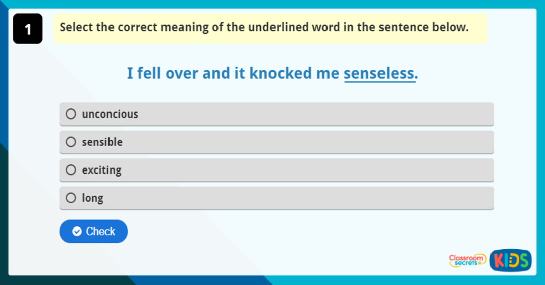 Year 3 Vocabulary Challenge 8 | Classroom Secrets Kids