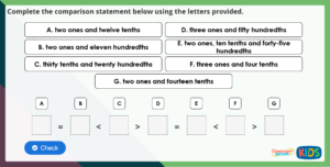 Year 4 Compare Decimals Maths Challenge | Classroom Secrets Kids