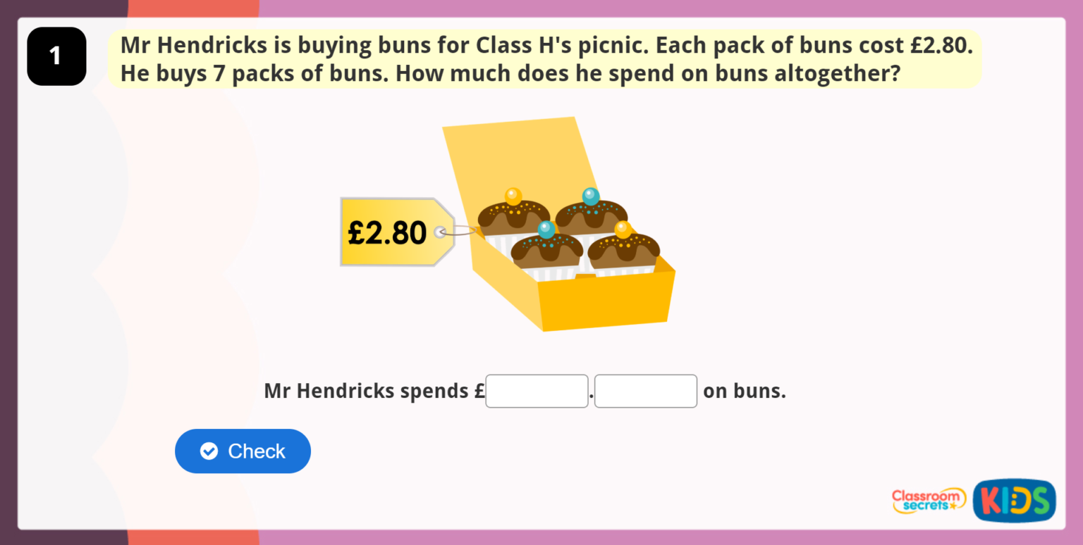 Year 4 Measure and Money Problems Game | Classroom Secrets Kids