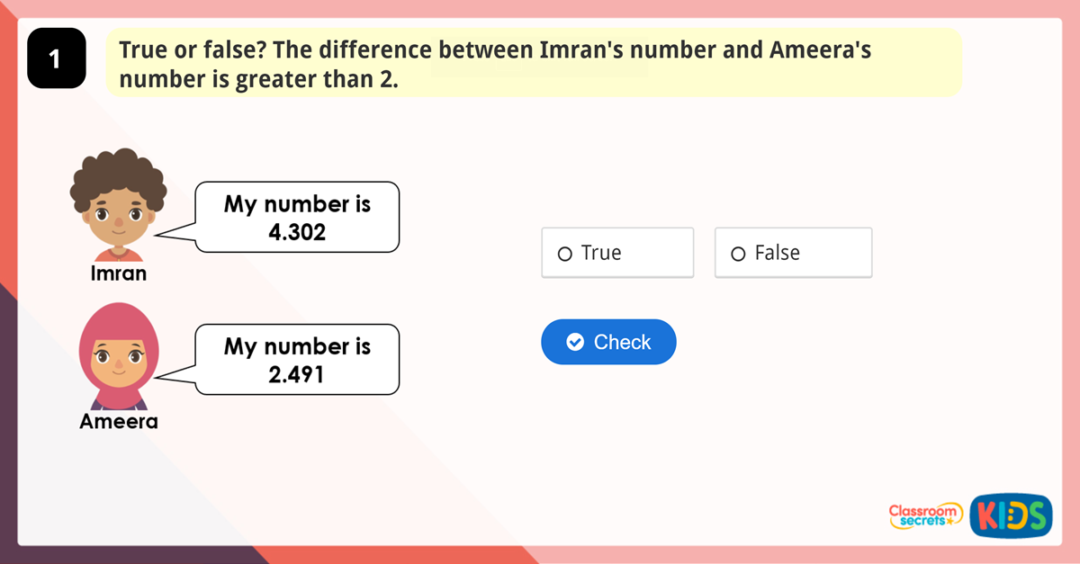 Year 5 Problems Involving Decimals Game | Classroom Secrets Kids