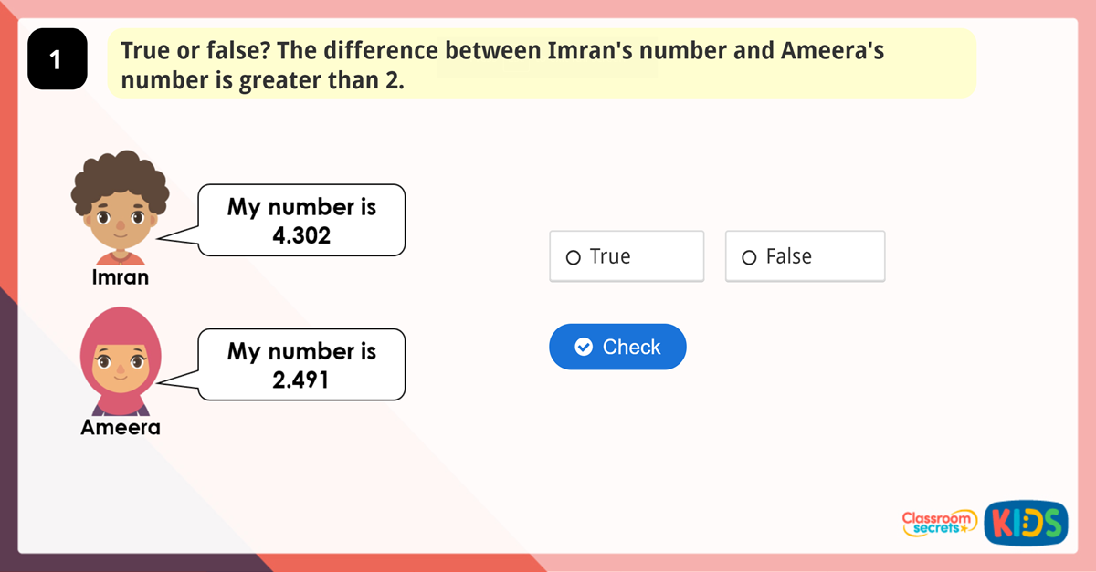 Year 5 Problems Involving Decimals Game | Classroom Secrets Kids