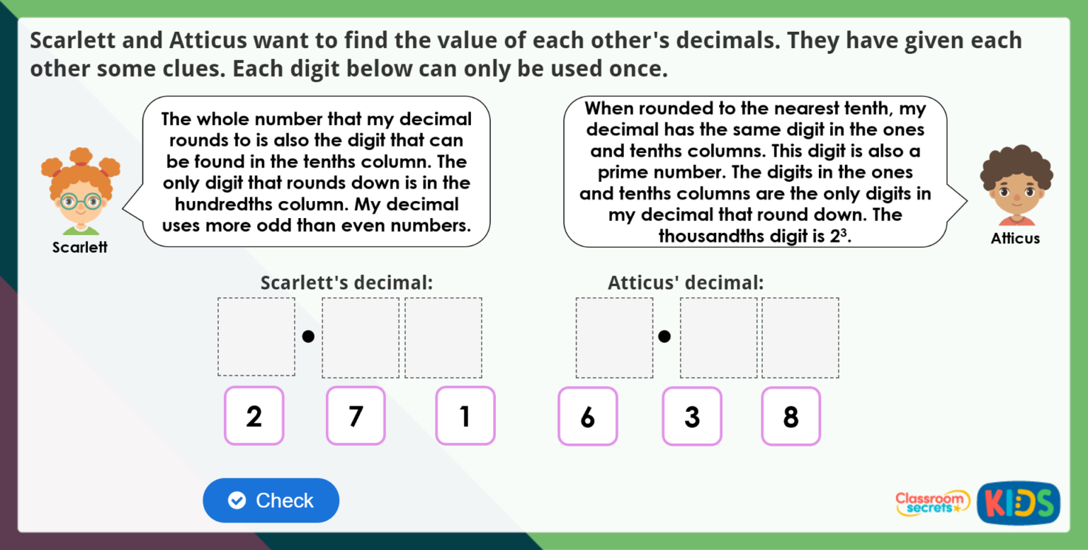 Year 5 Rounding Decimals Maths Challenge | Classroom Secrets Kids