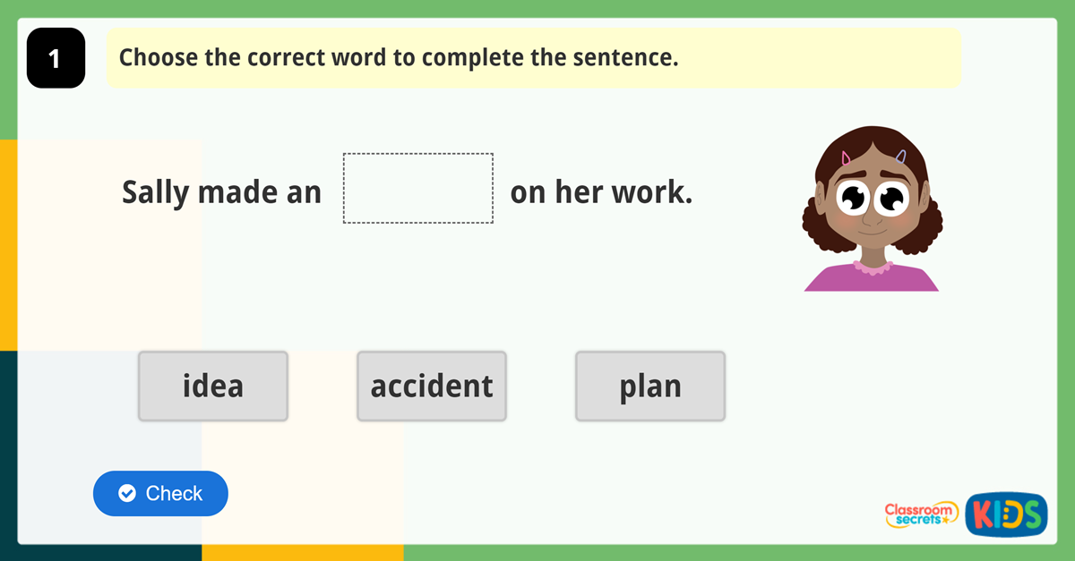 Year 2 Vocabulary Challenge 9 | Classroom Secrets Kids