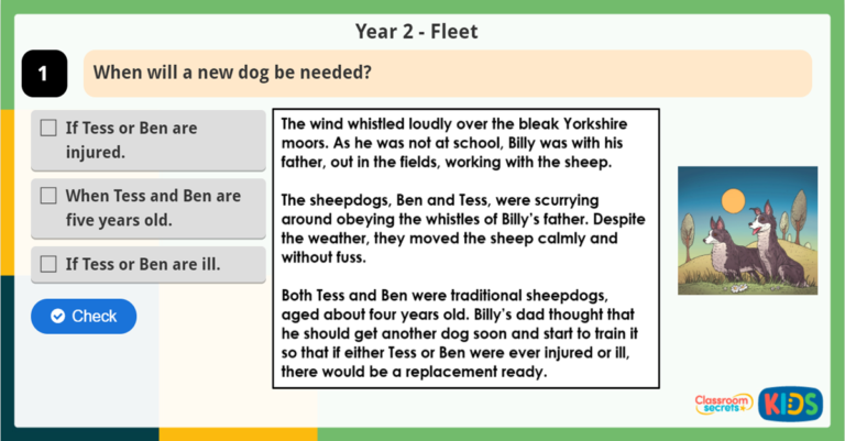 Year 2 Sequence the Events Reading Challenge | Classroom Secrets Kids