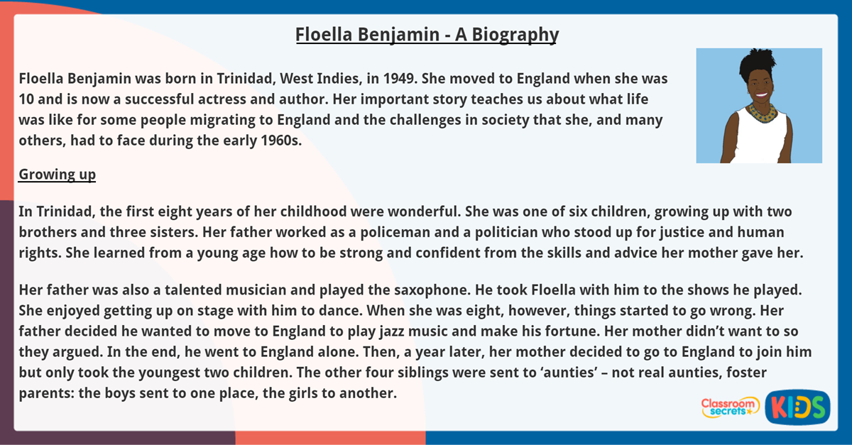 Year 5 Making Inferences from Biographies Reading Comprehension 1 ...