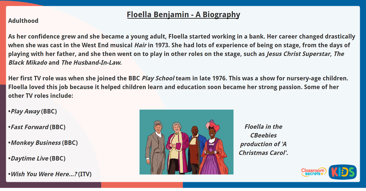 Year 5 Making Inferences from Biographies Reading Comprehension 2 ...