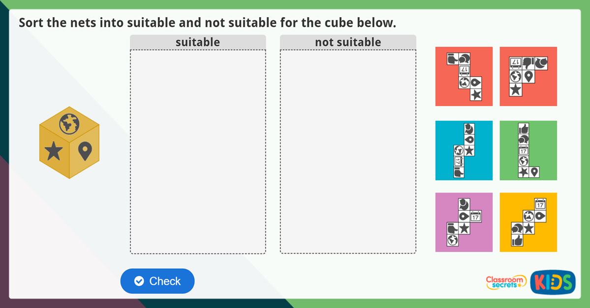 Year 6 Nets Of 3D Shapes Maths Challenge Classroom Secrets Kids