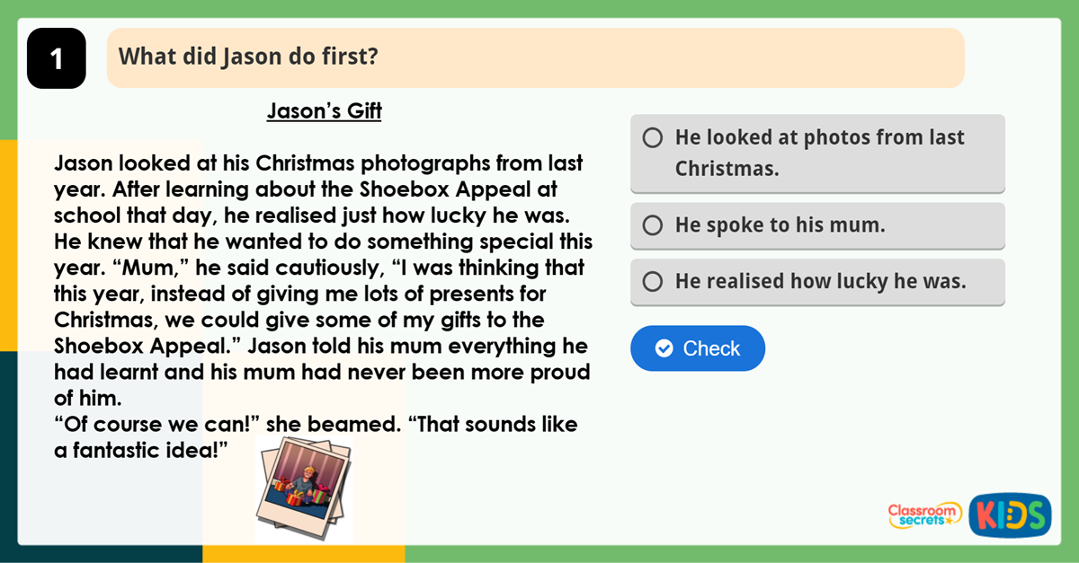 Year 2 Events within a Text Reading Comprehension | Classroom Secrets Kids