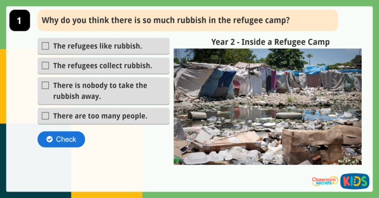 Year 2 Making Inferences Reading Comprehension Inside a Refugee Camp ...