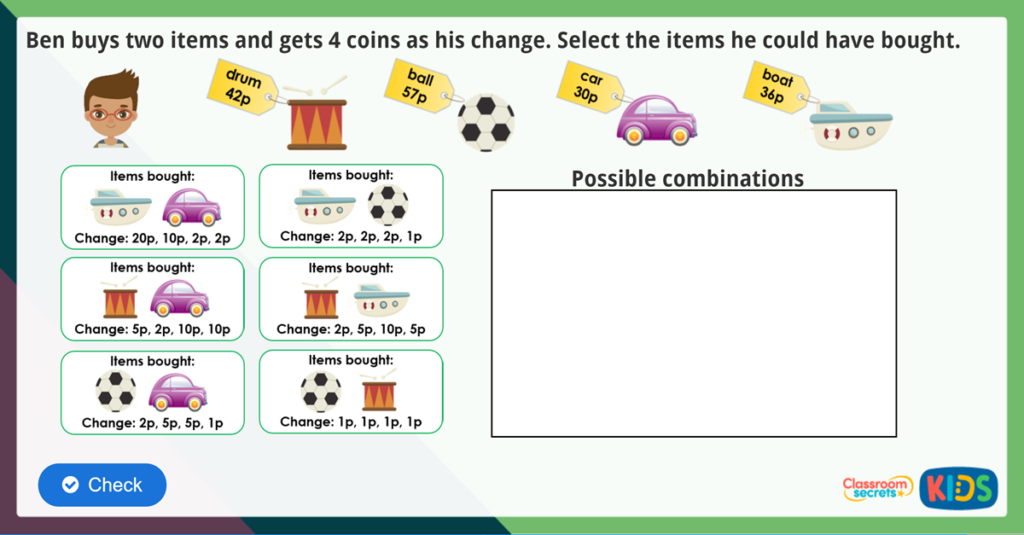 Year 2 Money Problems Maths Challenge Classroom Secrets Kids Year 2 Money Problems Maths Challenge Classroom Secrets Kids