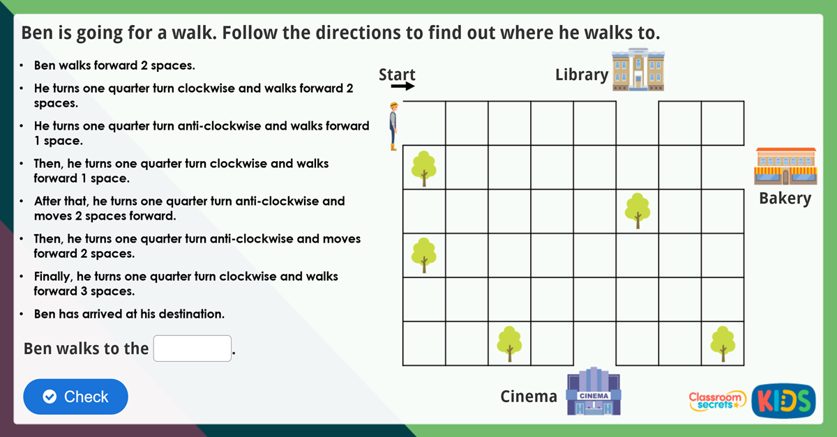 Year 2 Position And Direction Maths Challenge Classroom Secrets Kids Year 2 Position And Direction Maths Challenge Classroom Secrets Kids