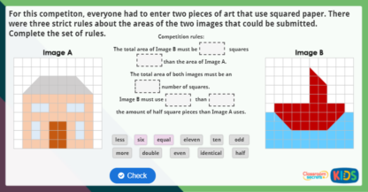 Year 4 Area by Counting Squares Maths Challenge | Classroom Secrets Kids