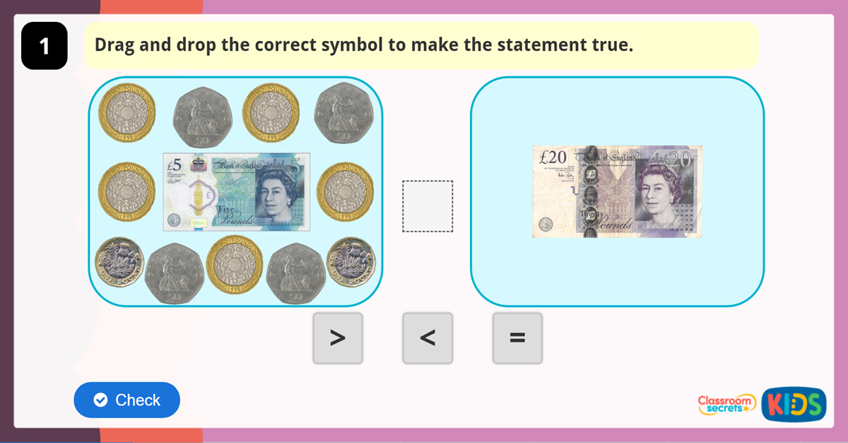 Year 4 Comparing Money Game | Classroom Secrets Kids