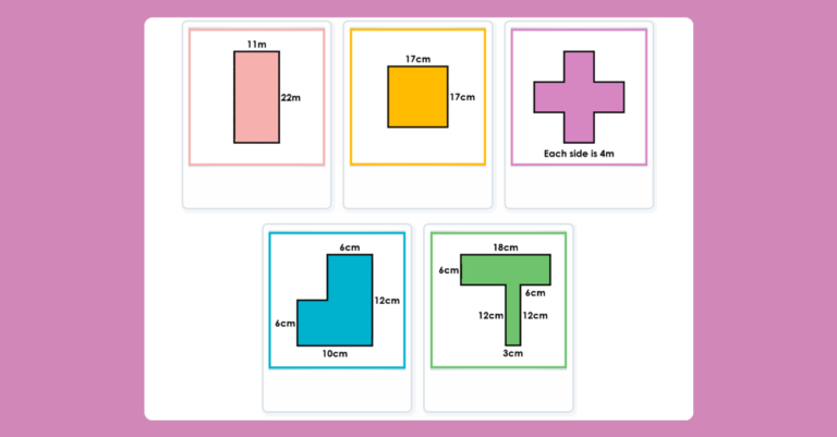 Year 4 Perimeter of Shapes Sequencing Activity | Classroom Secrets Kids